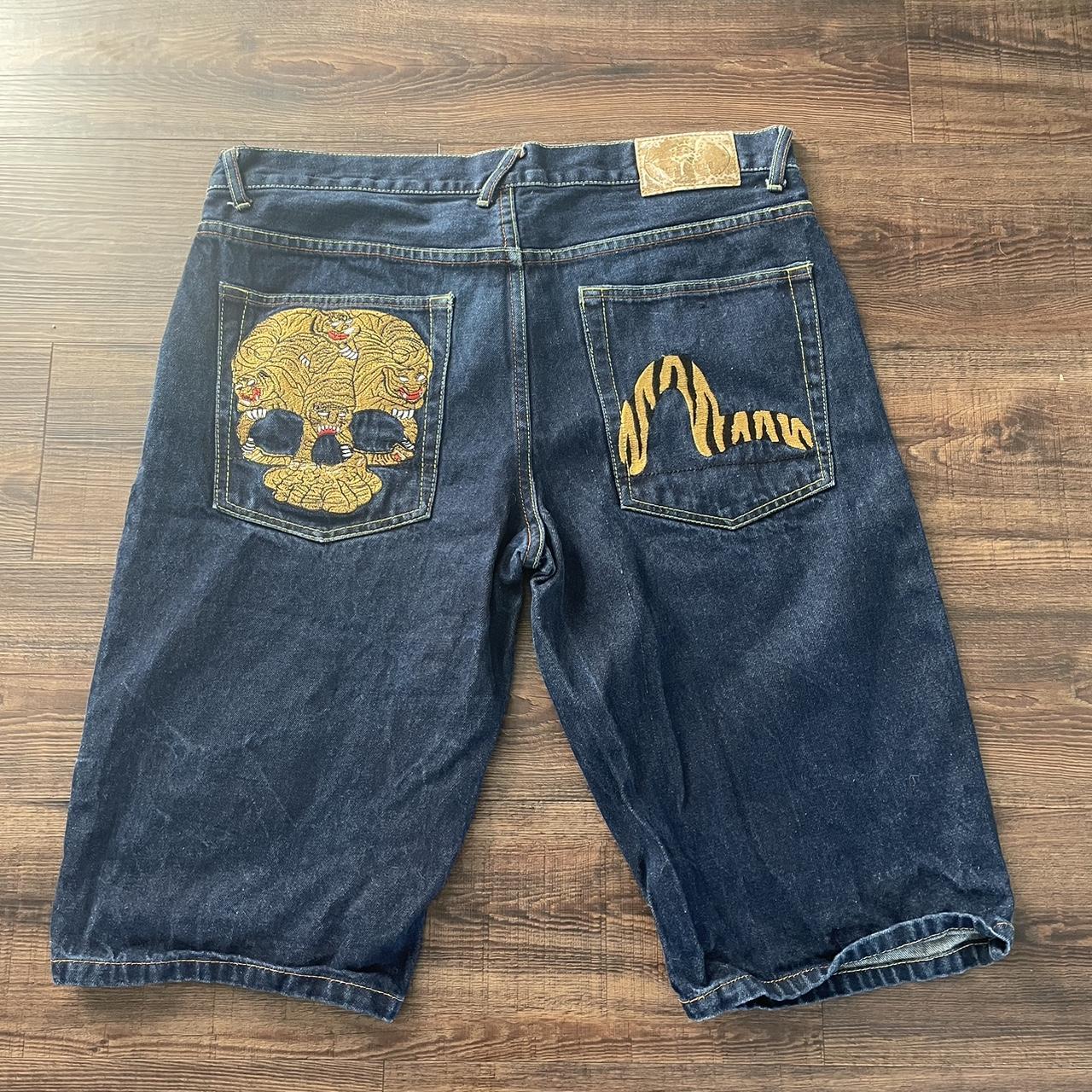Bootleg Evisu jorts The details on these are insane... - Depop