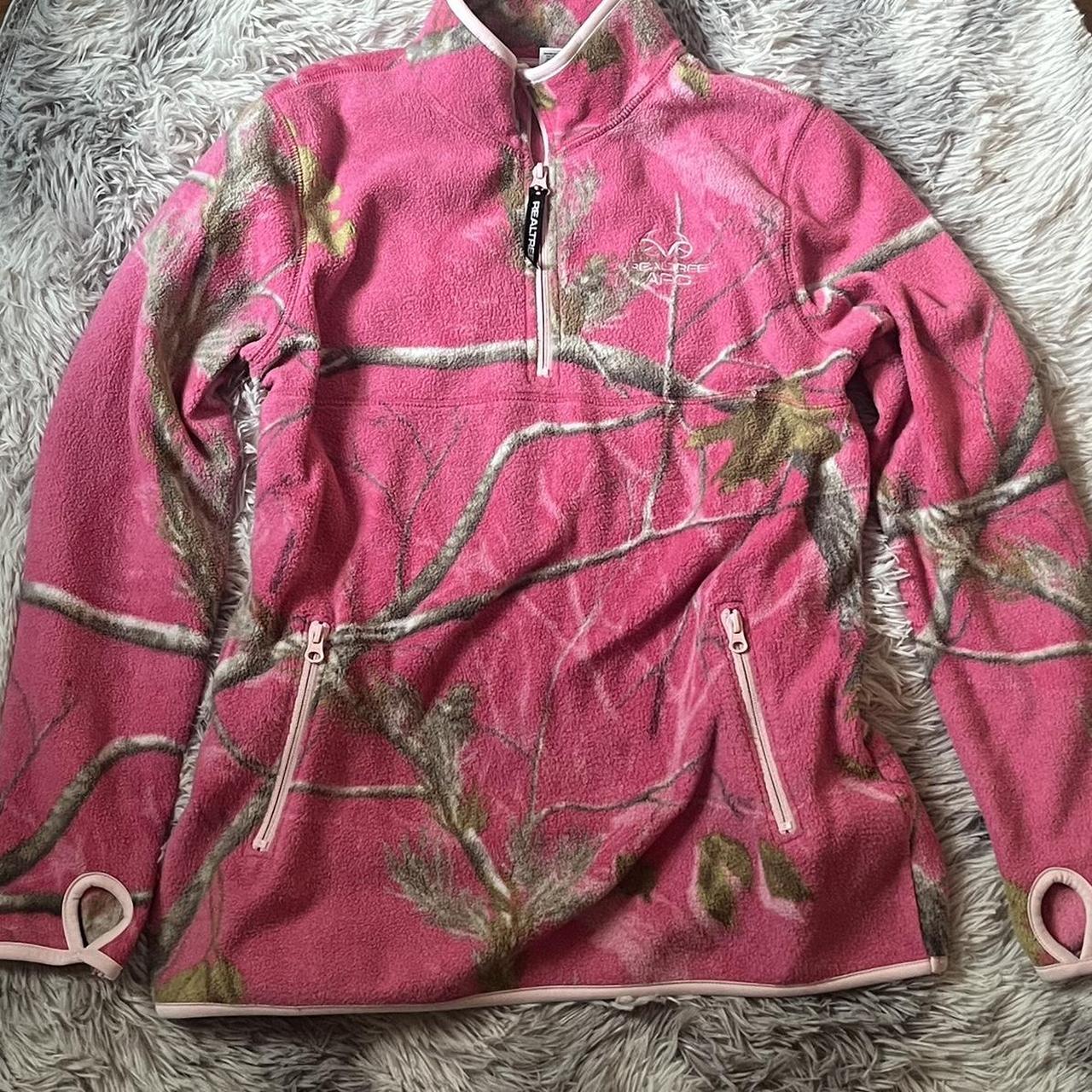 Hot pink and baby pink real tree fleece. In great... | Depop