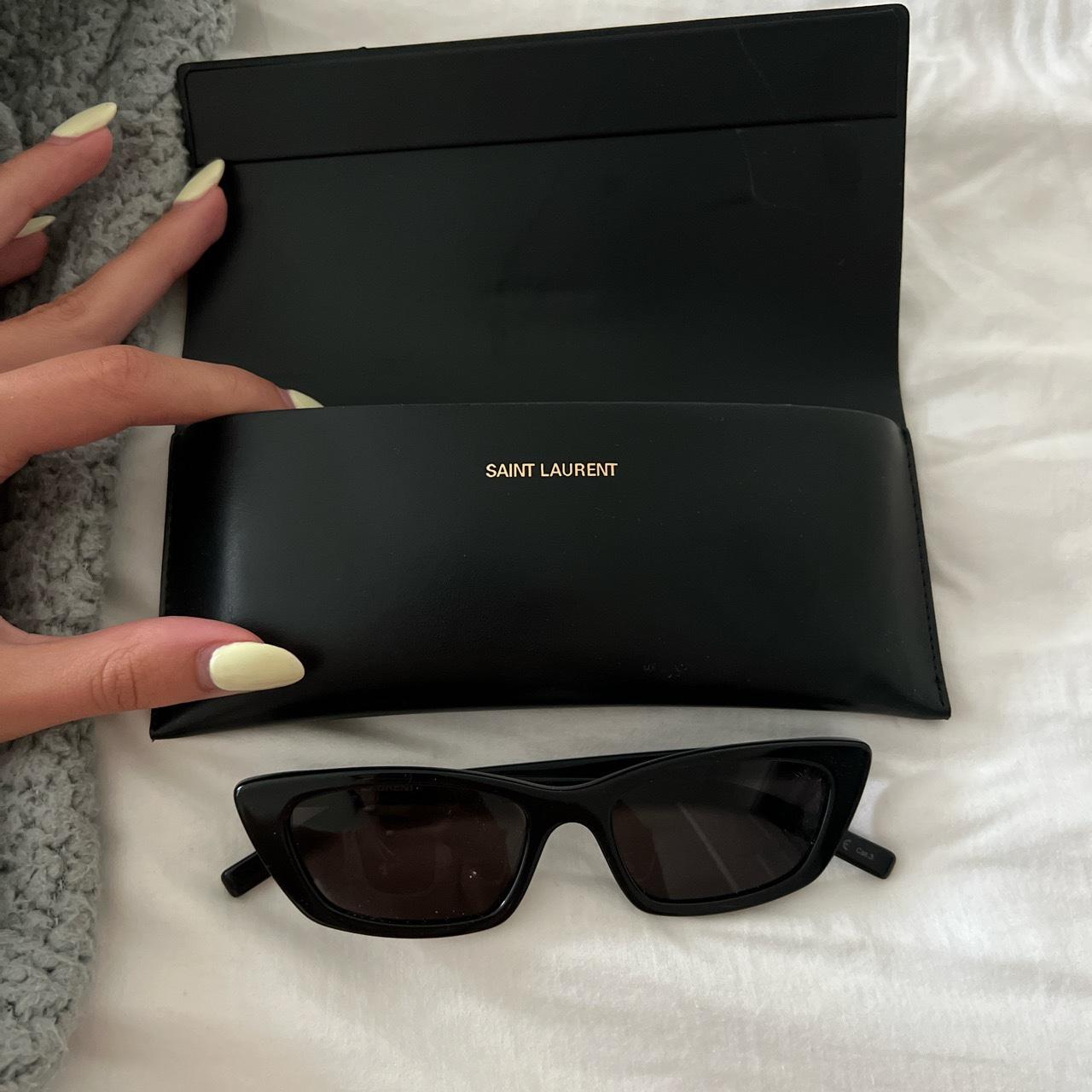 YSL cat eye sunglasses Comes with case Barely worn... - Depop