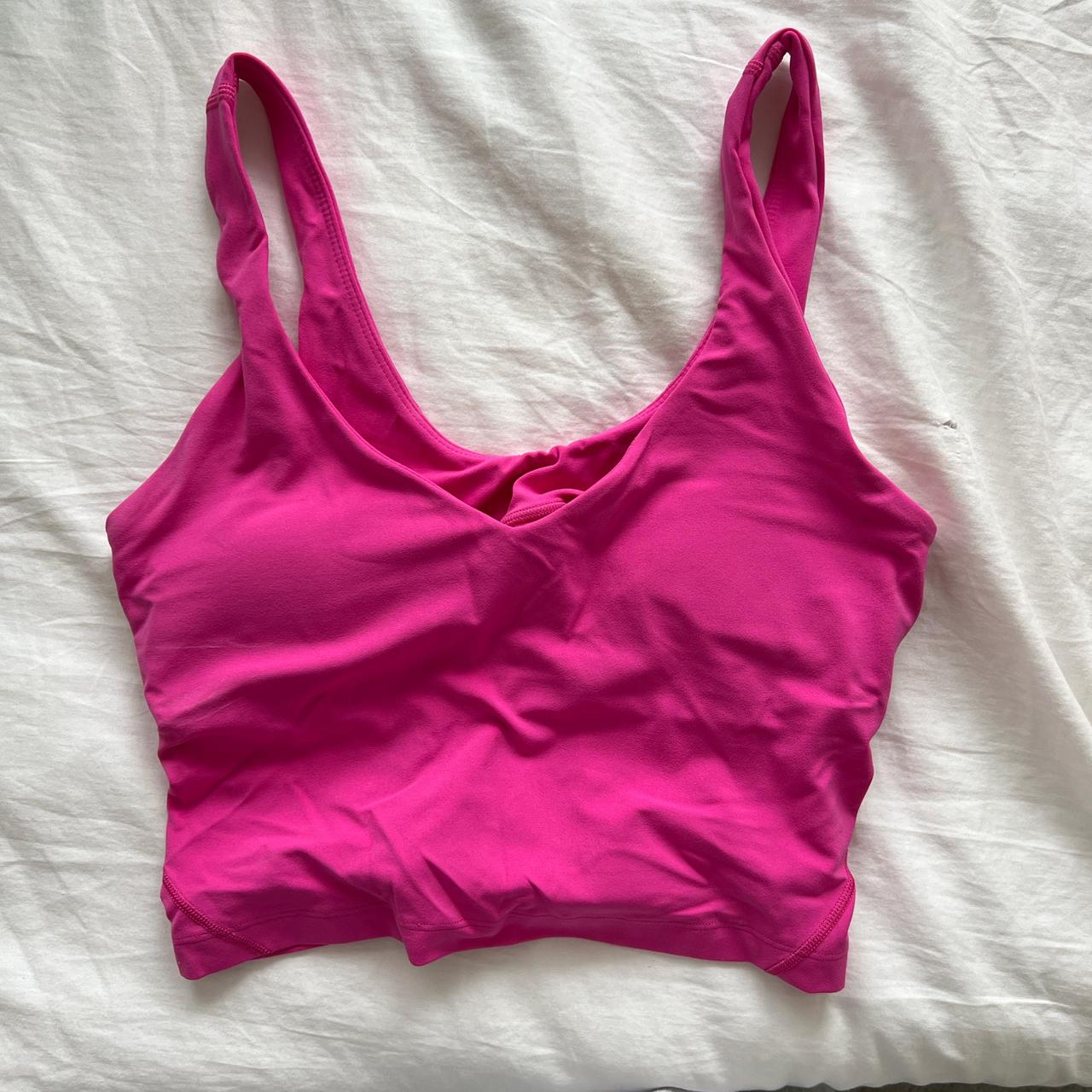 Lulu align tank sonic pink authentication & proof... | Depop
