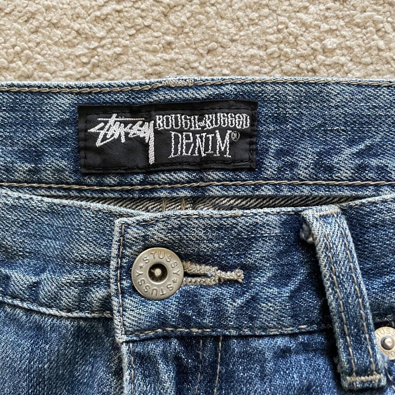 Vintage Stussy jeans. Straight/Relaxed fit. Size 30W... - Depop