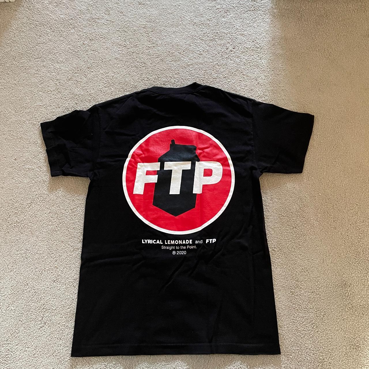 FTP Men's Black and Red T-shirt | Depop