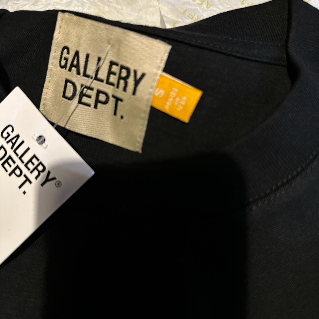 Gallery dept. Black t shirt White logo Size medium - Depop