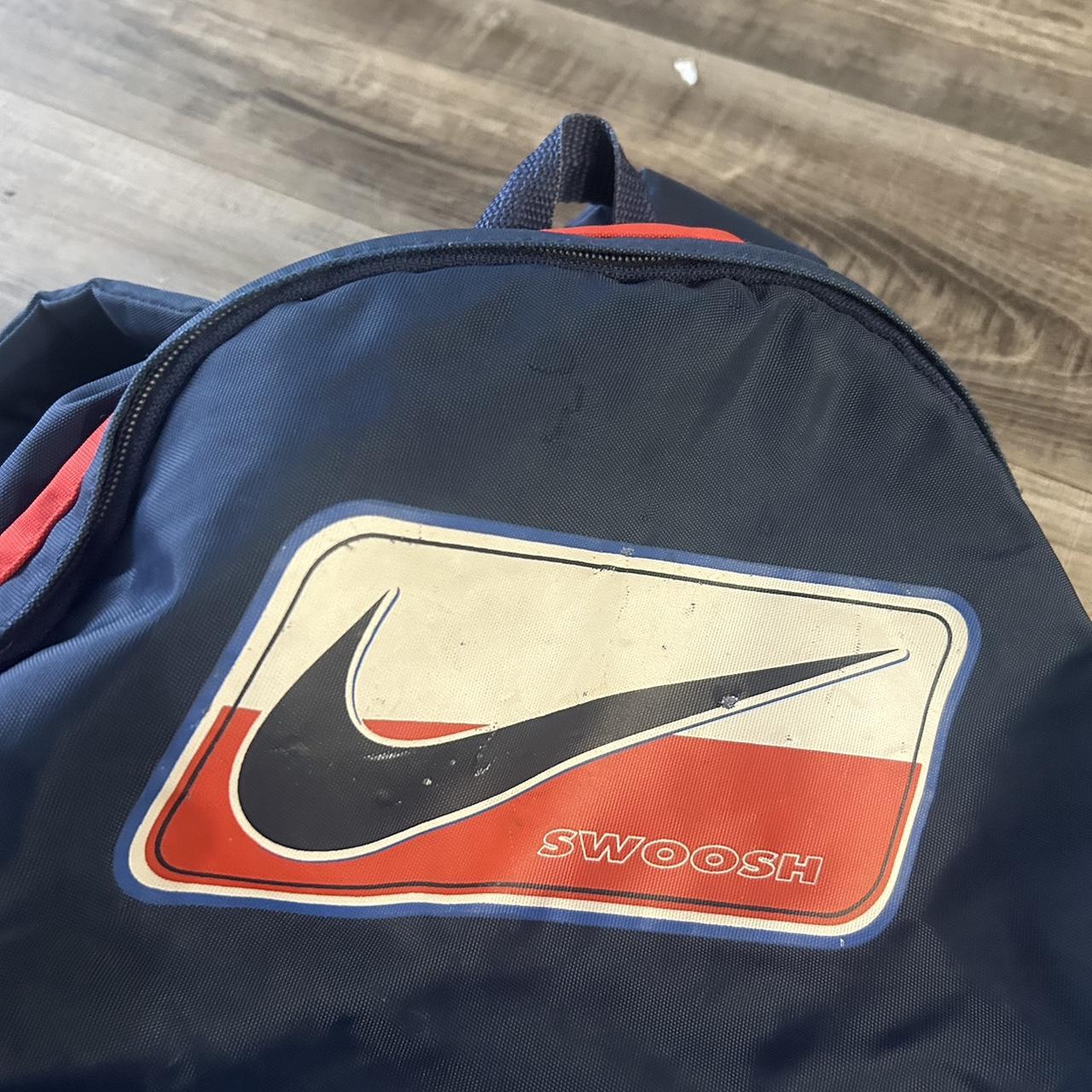 Vintage Nike Backpack Lightweight Red Blue pre owed... | Depop