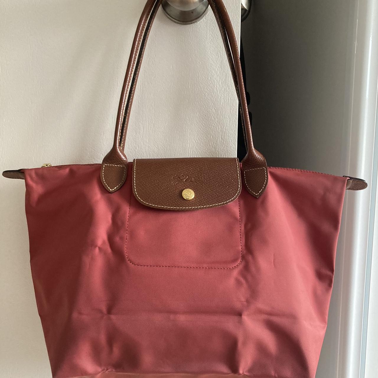Longchamp Small shoulder bag - Dark Pink Well loved... - Depop