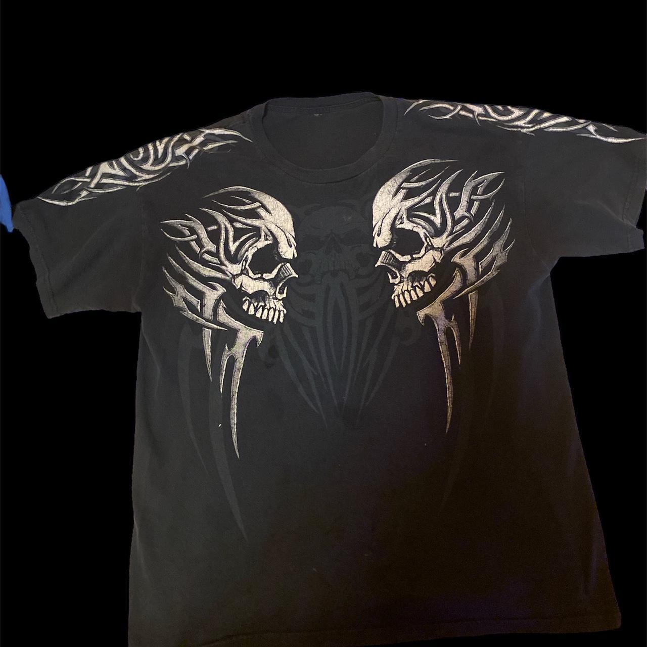 sick asf skull affliction type shirt love this... - Depop