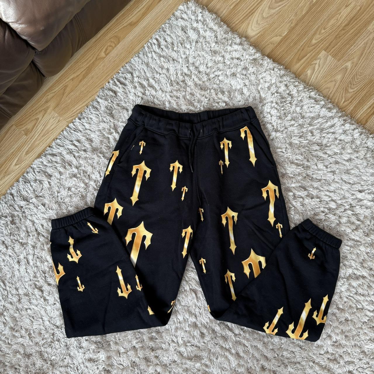 Black and Yellow Trapstar Jogger - only worn a... | Depop