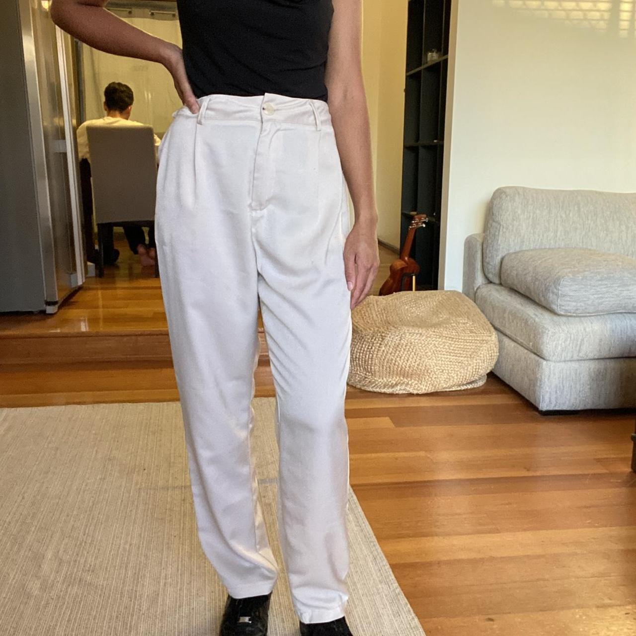 Gorgeous Creme coloured airy pants 95% Polyester... - Depop