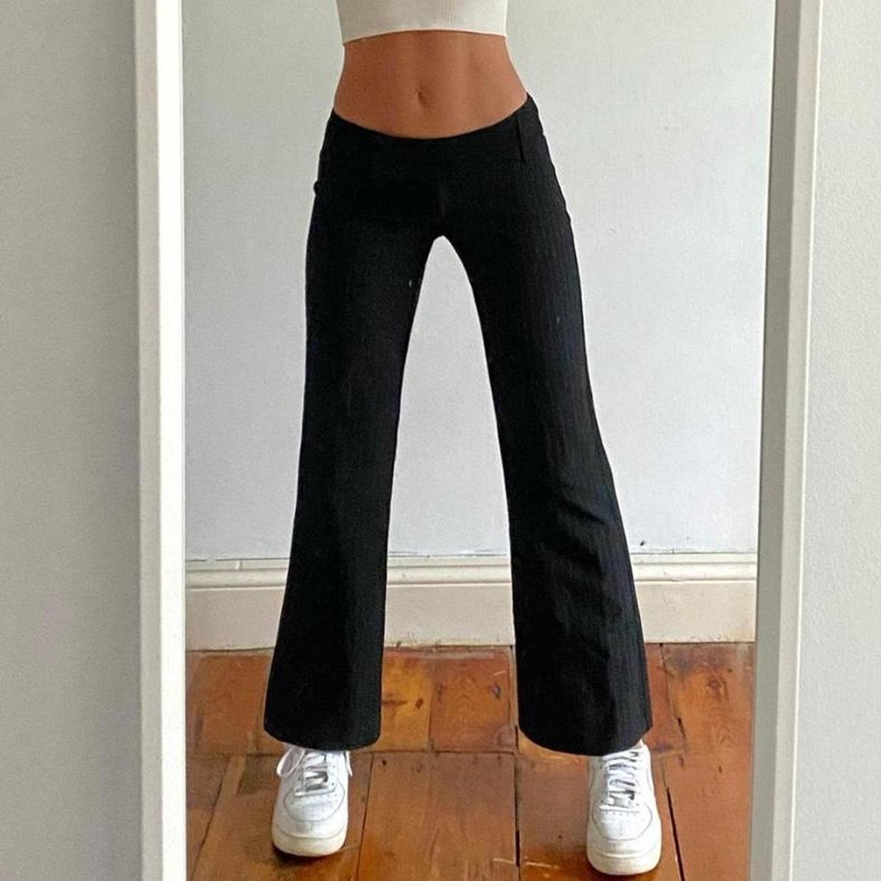 amazing vintage 00s old label topshop low rise black... | Depop