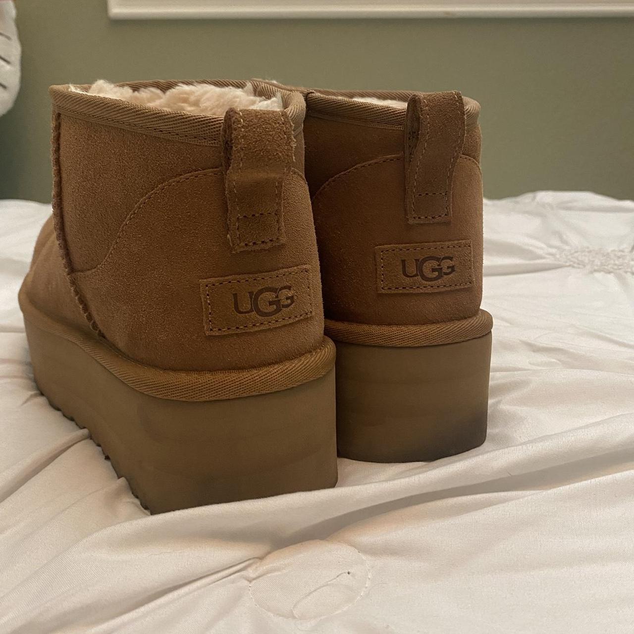 PLATFORM UGG MINIS! worn once- i got the soles dirty... - Depop