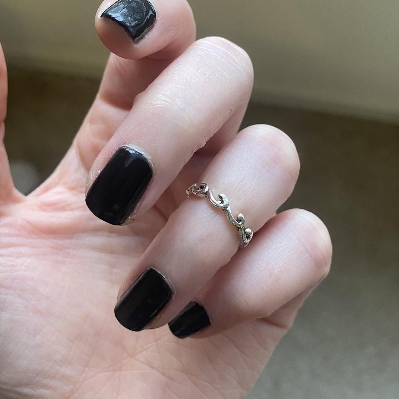 Silver Plated knuckle wave Ring Size 3 - New - size... - Depop