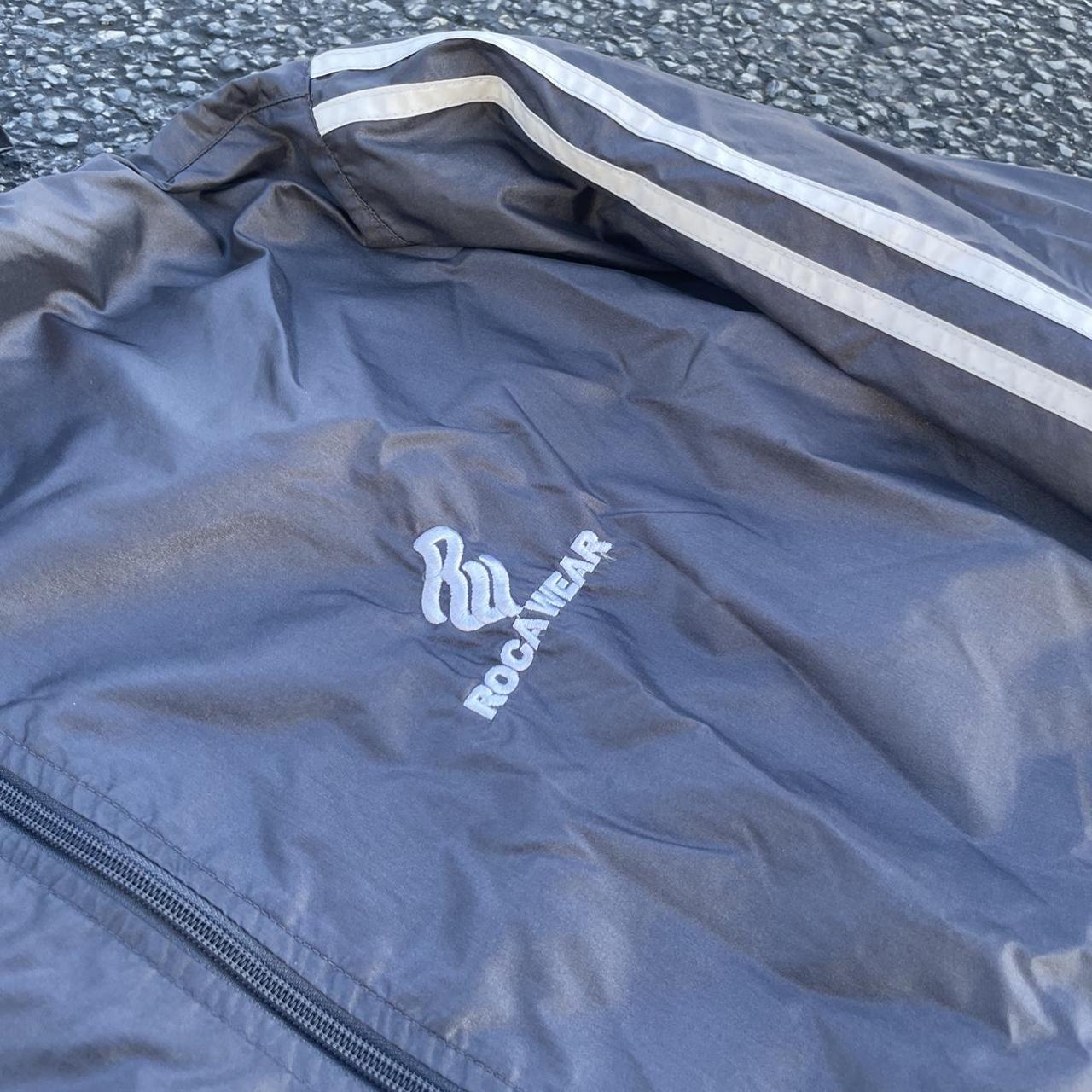 Rocawear Men's Grey and White Jacket | Depop