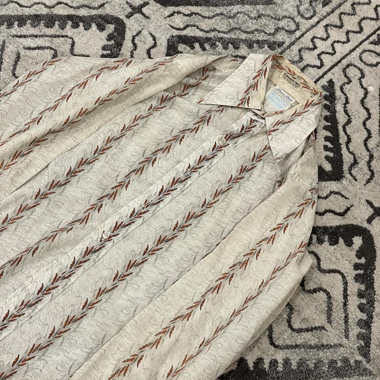 Vintage 1980s Penney’s Perma-Press Button Down Dress... - Depop