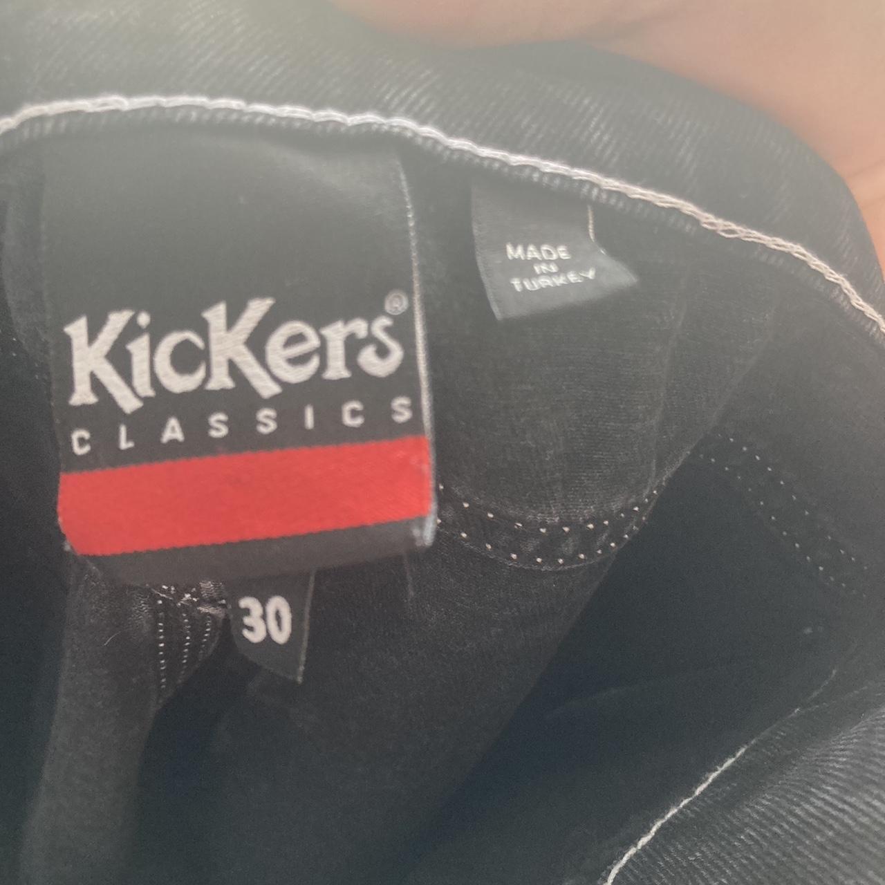 Black and White Reverse Stitch Kickers Baggy Jeans 👖... - Depop