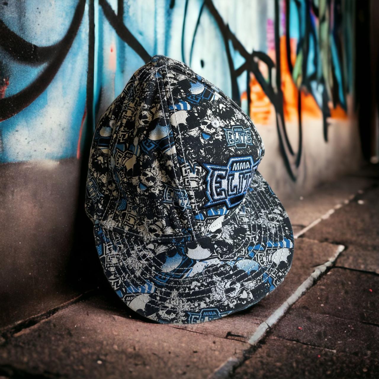 MMA ELITE Hat Adult S/M Skull Graphics Fitted Cap... - Depop