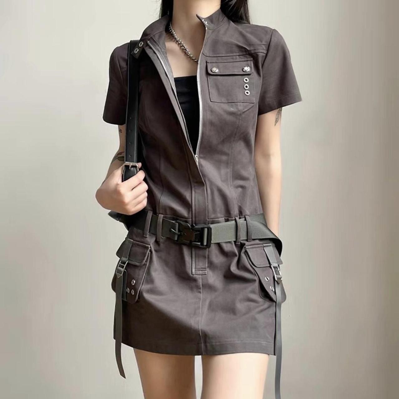 Cargo dress Fits size8-10 depending on fit... - Depop