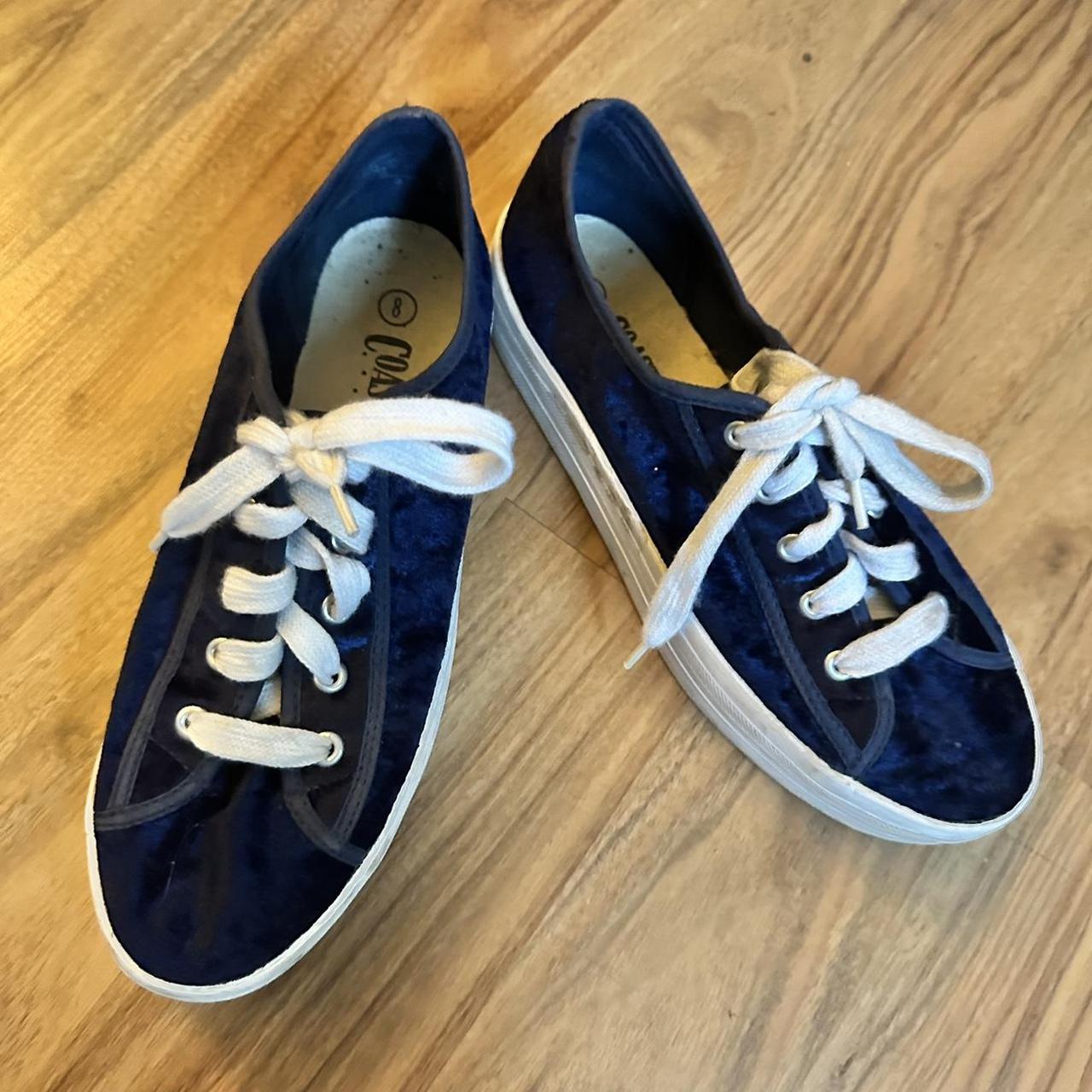 Coasters velvet platform shoes size 8 #platforms... - Depop