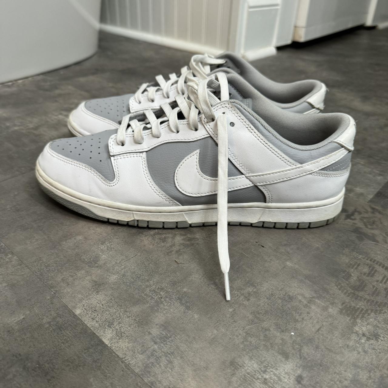 Nike Dunk White Neutral Gray Size 11.5 - Depop