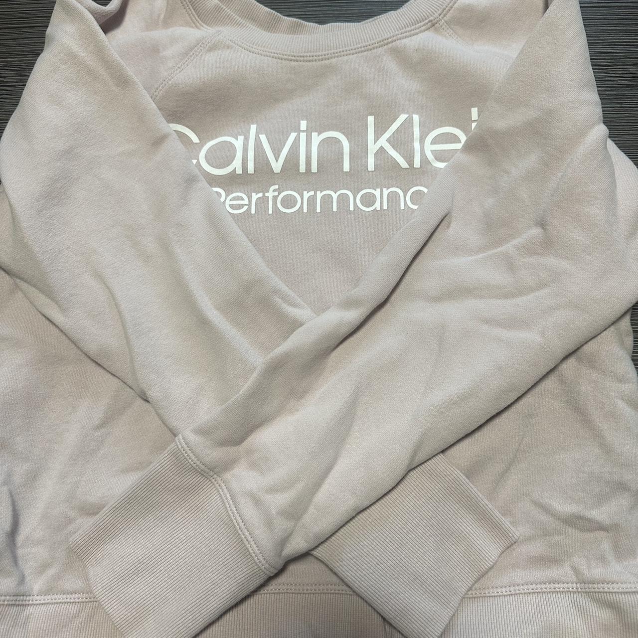 pink calvin klein crewneck size small - Depop