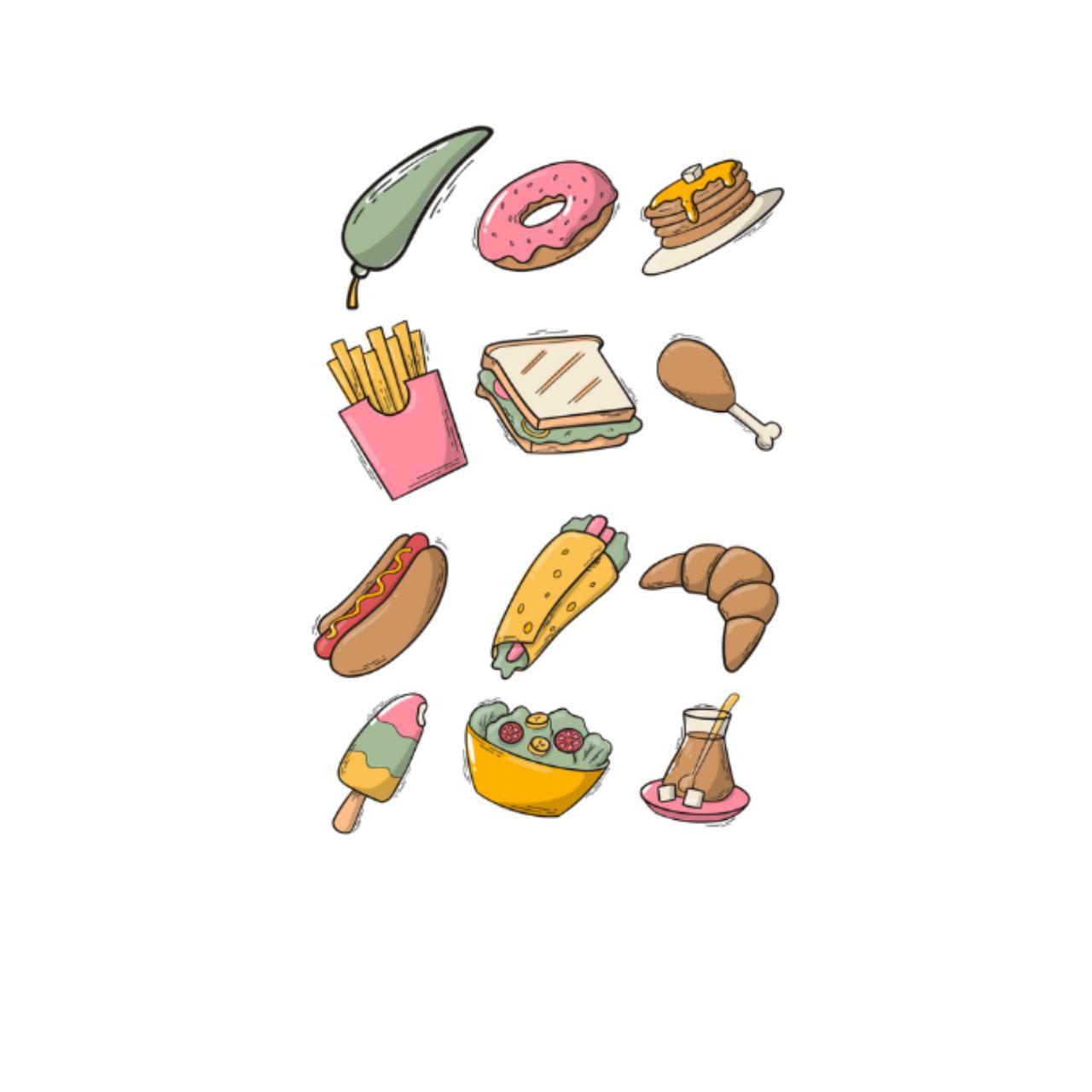food stickers for the Foodie each sticker comes... - Depop