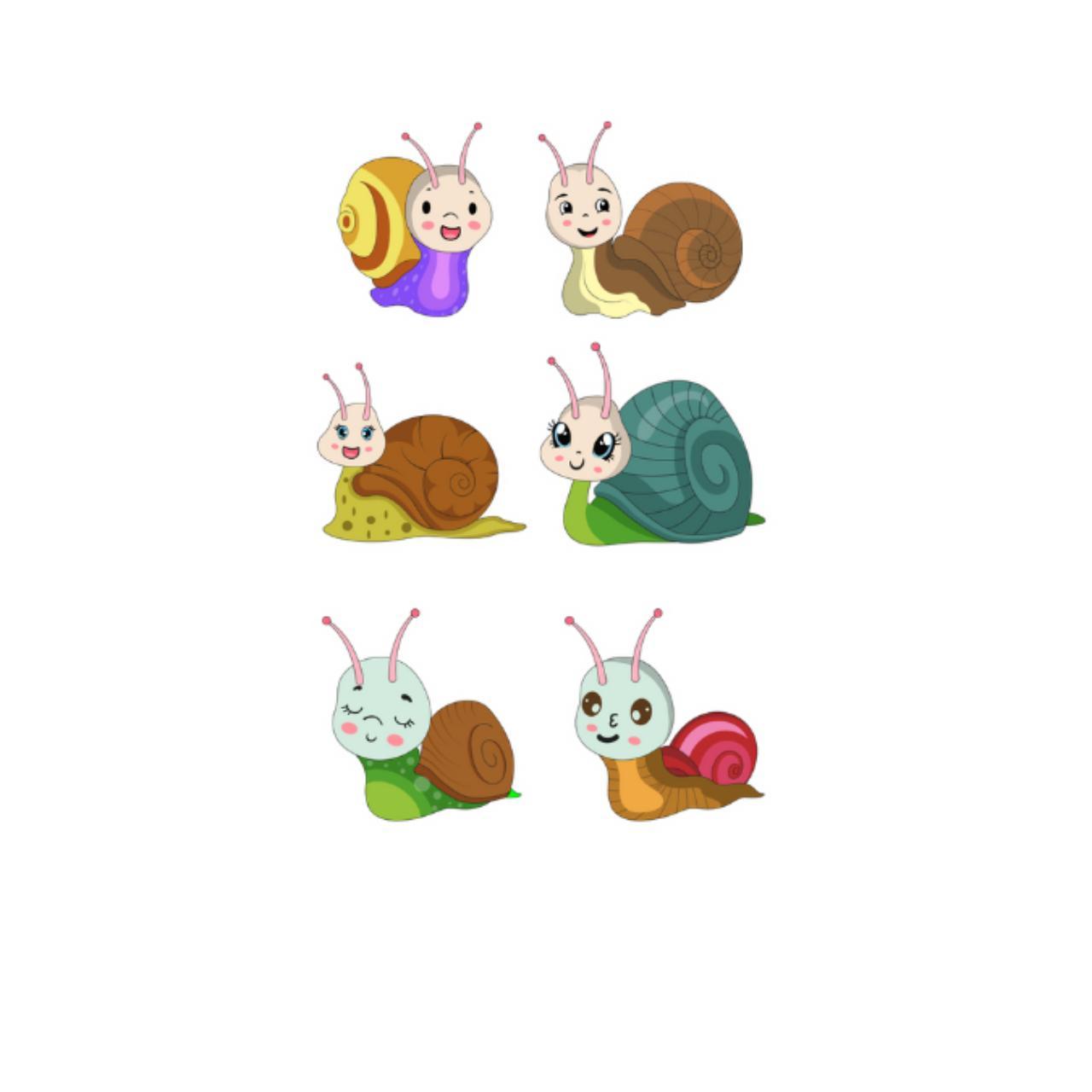Cute Snail Stickers each sticker come precut and... - Depop