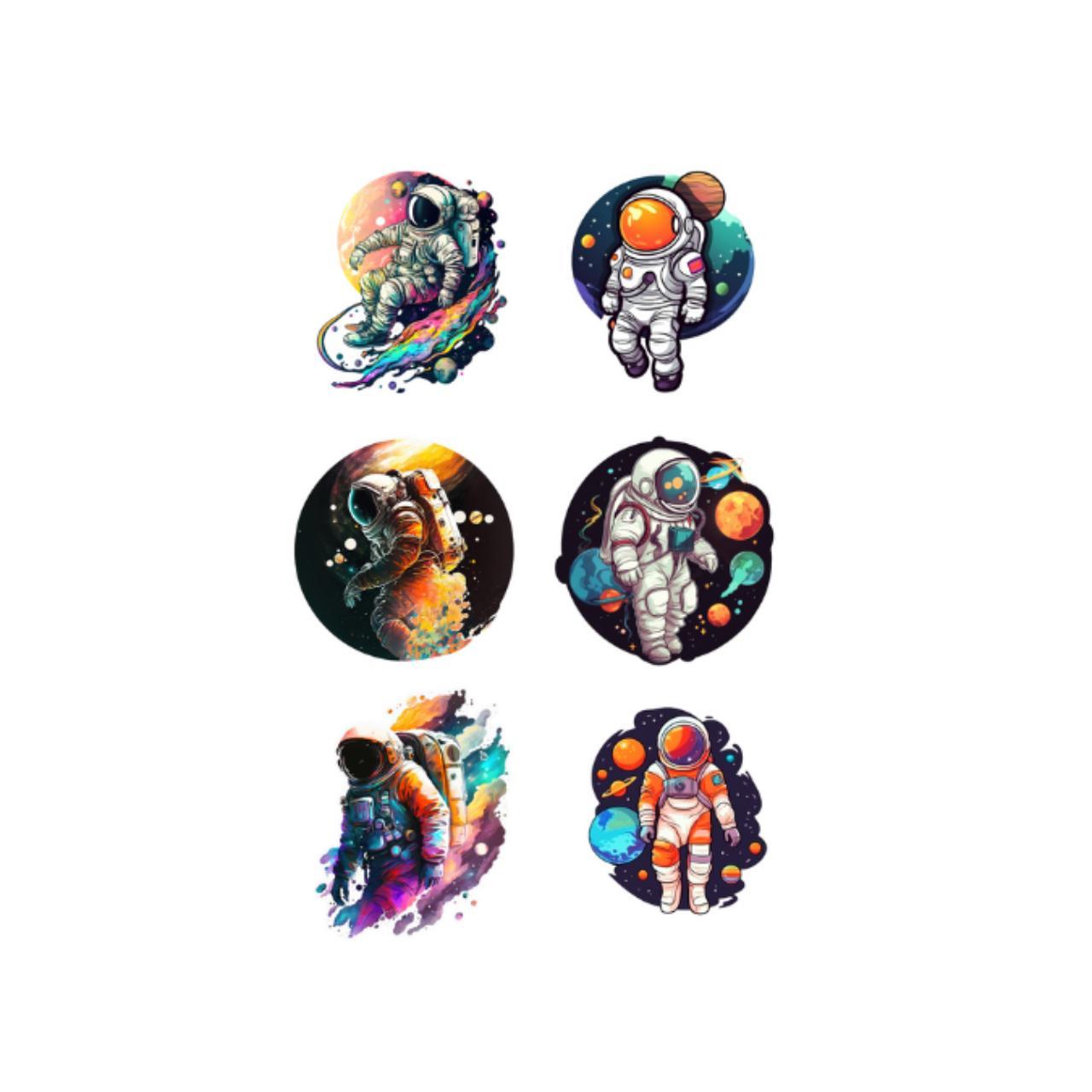Astronaut Stickers/space Stickers Amount- 12 Size-... - Depop