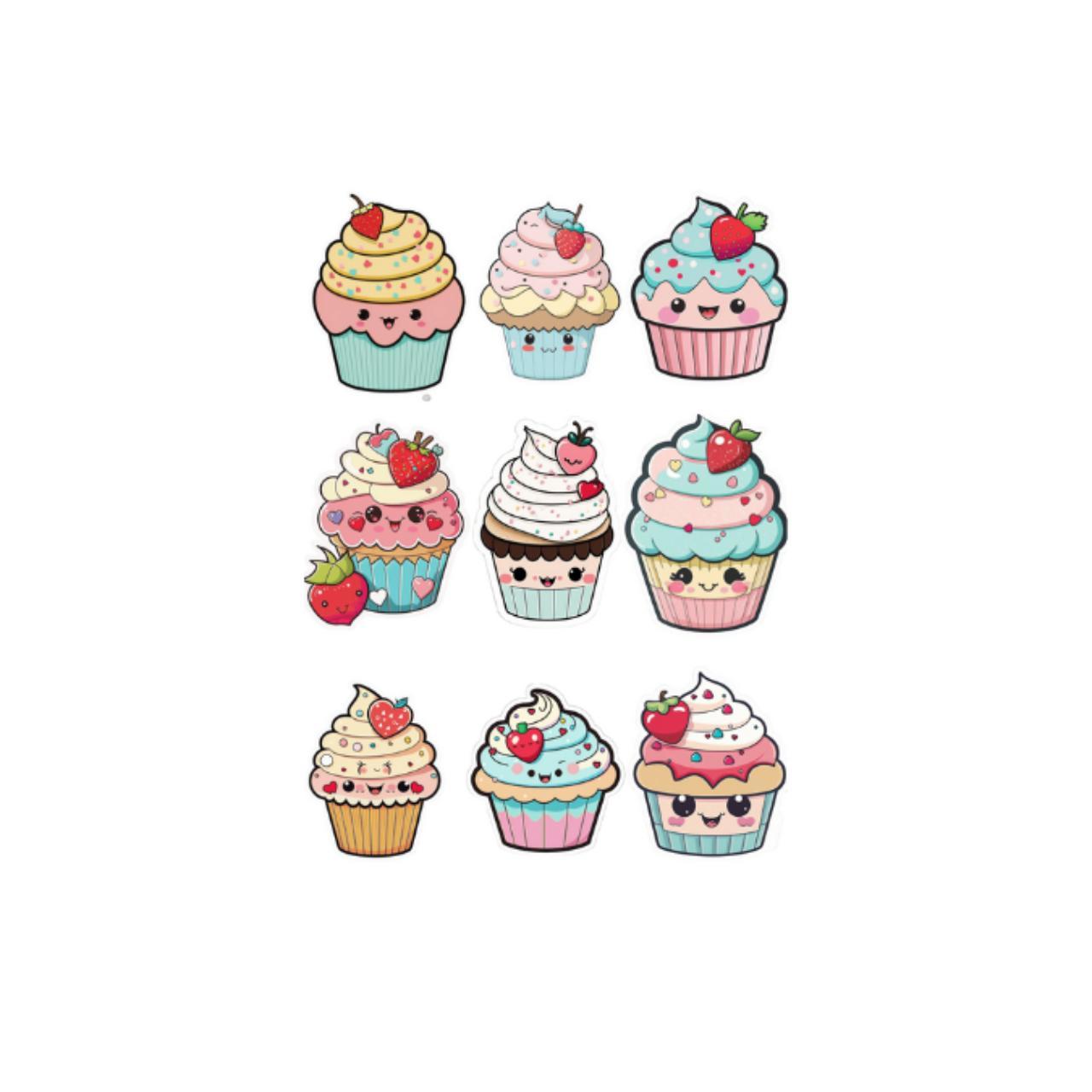 Cute cupcake stickers, each sticker is precut before... - Depop