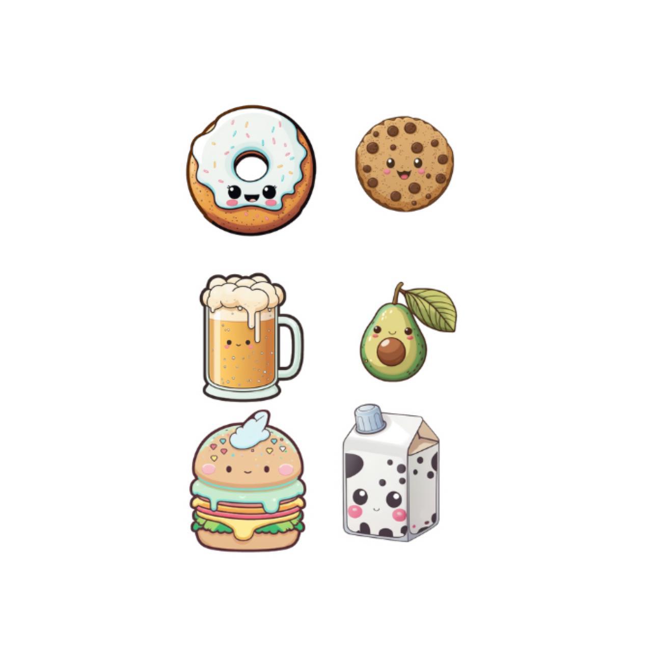 Cute Food Stickers for the food lover each sticker... - Depop