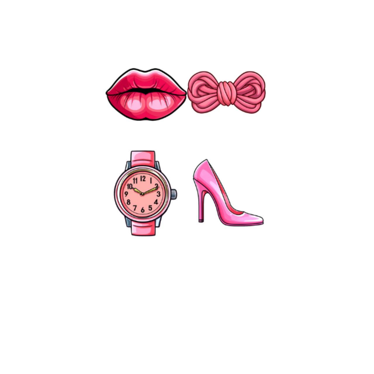 cute pink fashion stickers each sticker is precut... - Depop