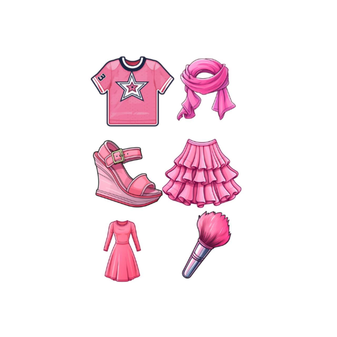 cute pink fashion stickers each sticker is precut... - Depop