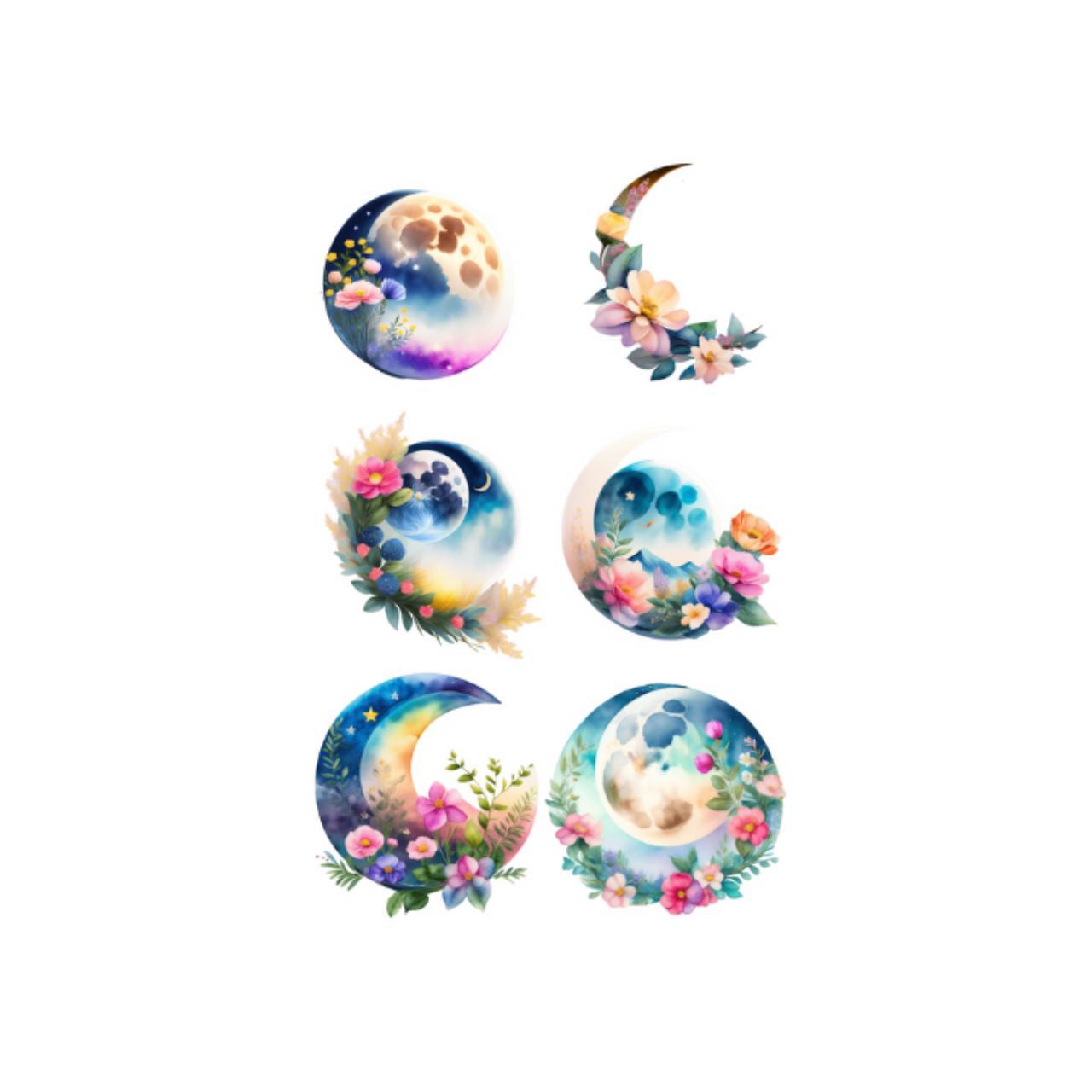 cute moon stickers each sticker is precut before... - Depop