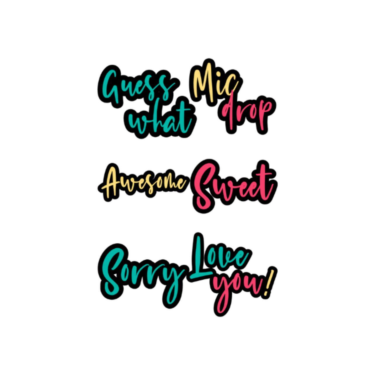 Cute Text Stickers each sticker is precut before... - Depop