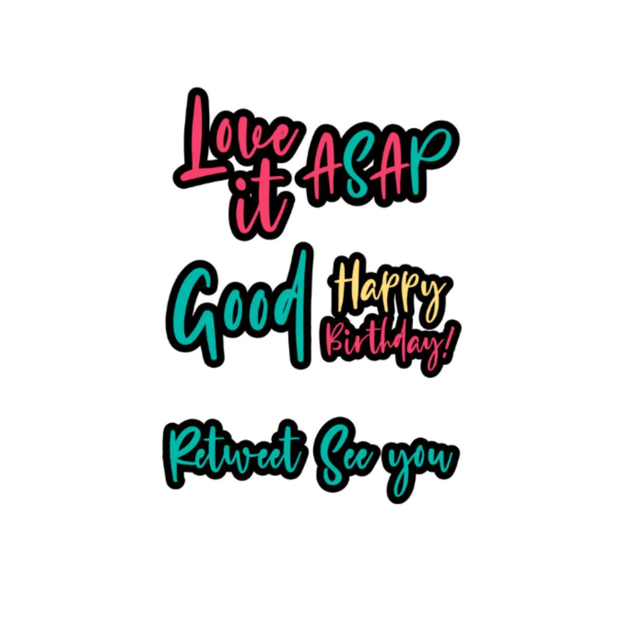 Cute Text Stickers each sticker is precut before... - Depop