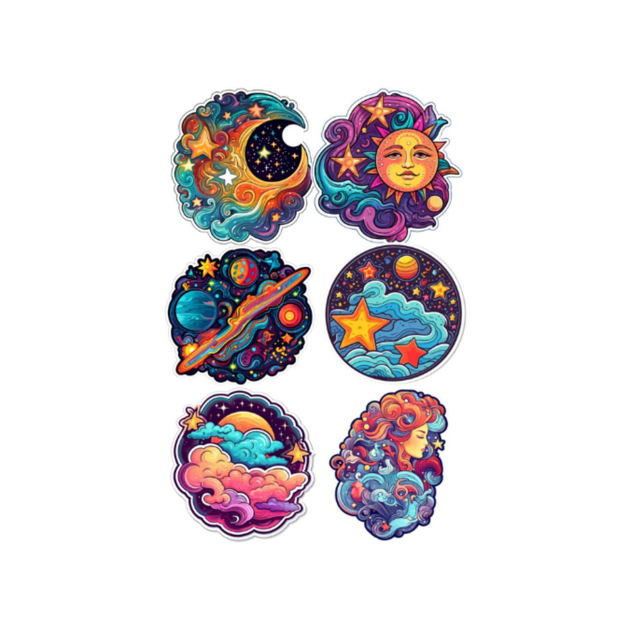 Moon Stickers, Each sticker is precut before being... - Depop