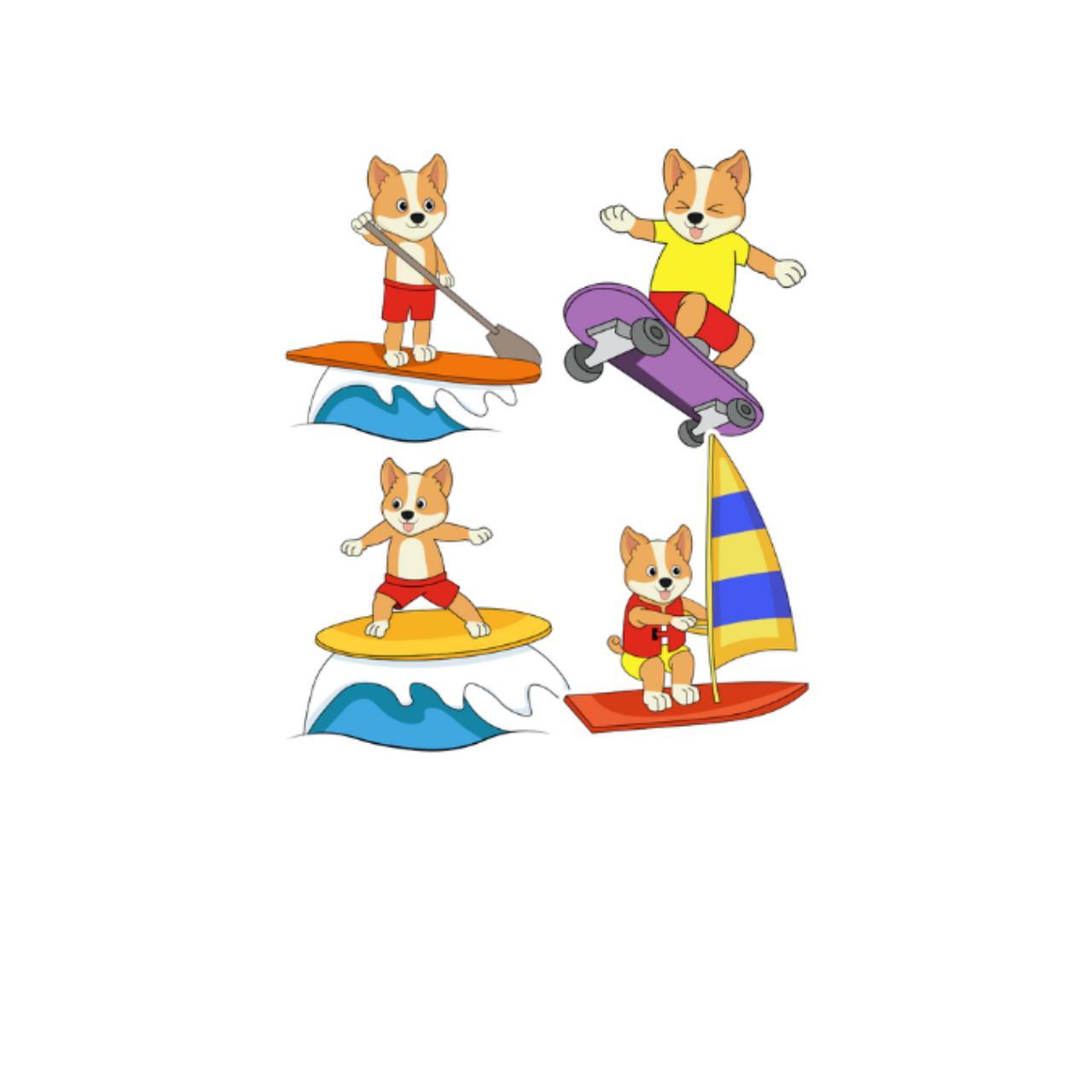 Dog beach stickers each sticker is precut before... - Depop