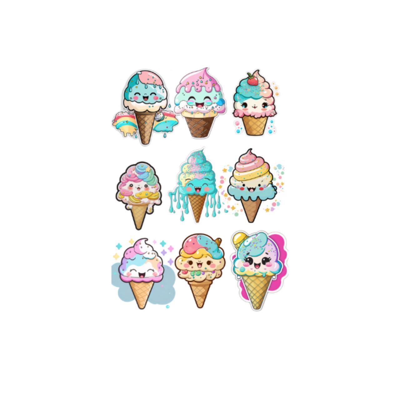 ice cream stickers each sticker is precut before... - Depop
