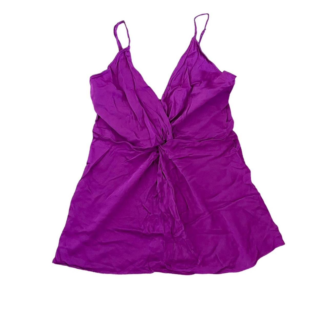 Super gorgeous hot pink Zara satin top 🌸 in... | Depop