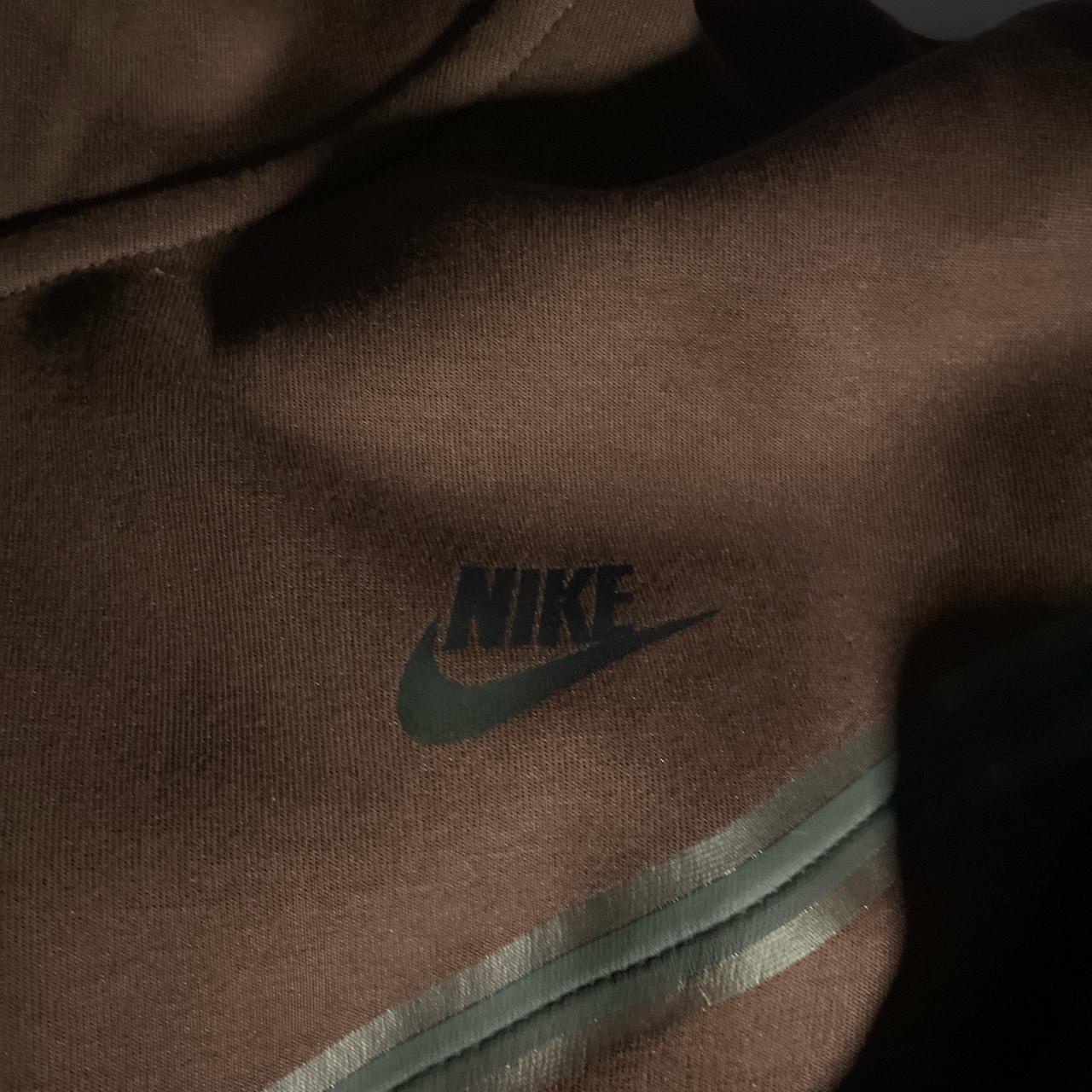 Nike tech brown fleece sweater In perfect... - Depop