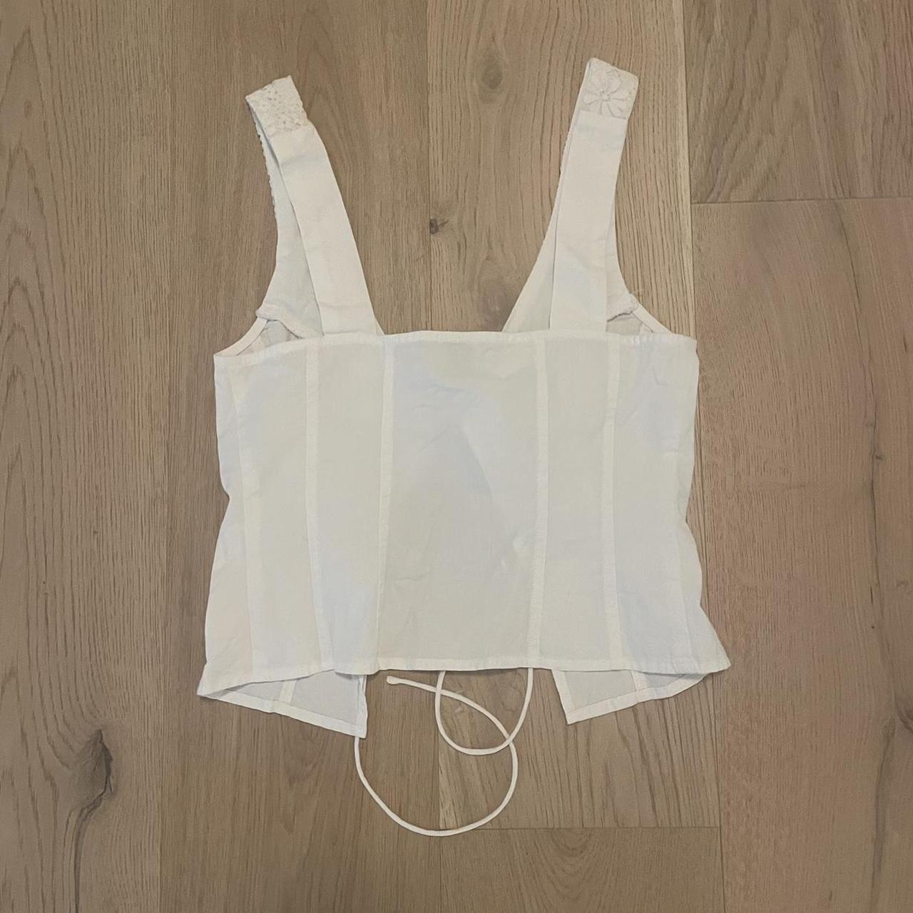 princess polly tie up top size 6 cute lace details... - Depop