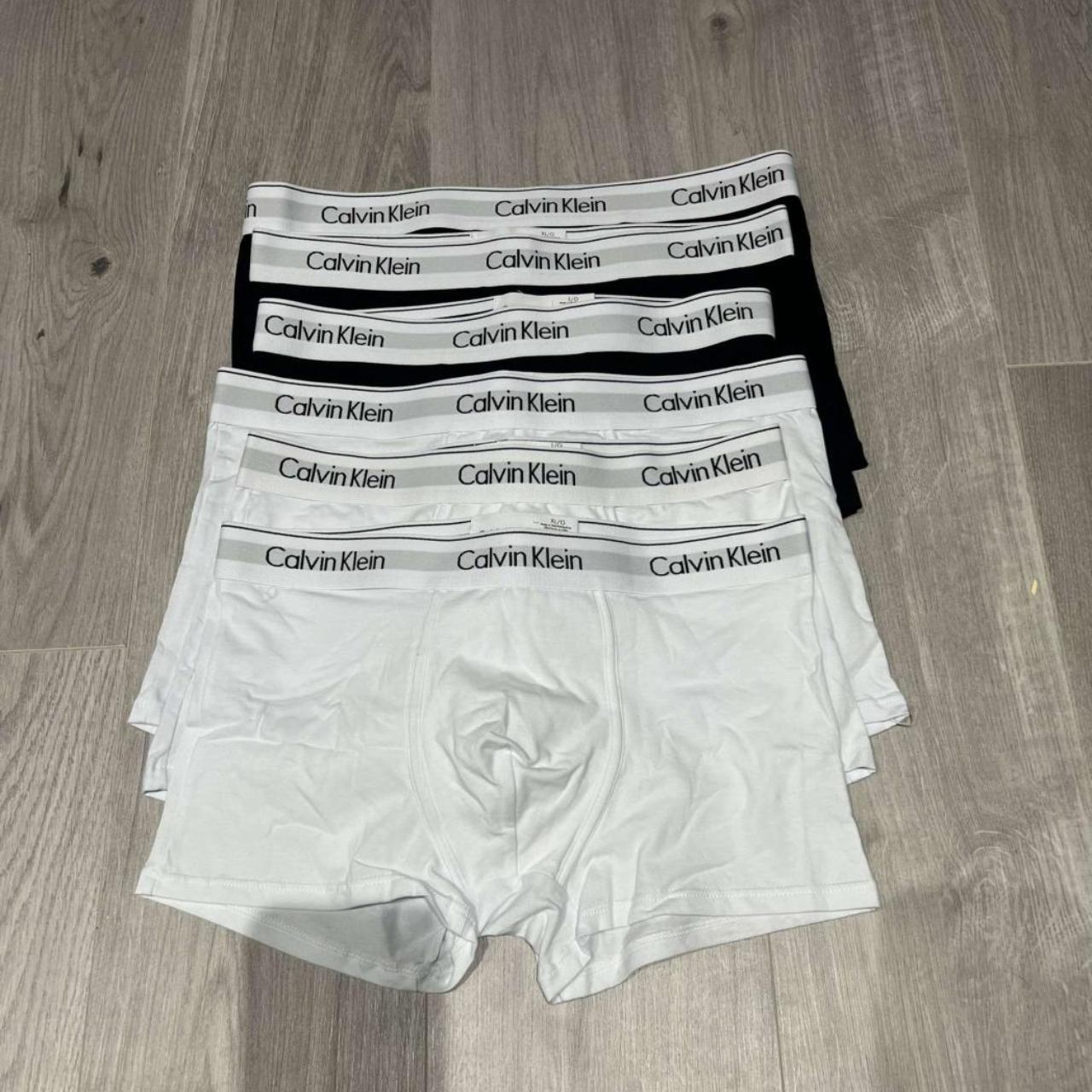 Calvin Klein White/Black Boxers (L/XL/XXL) £10 per... - Depop