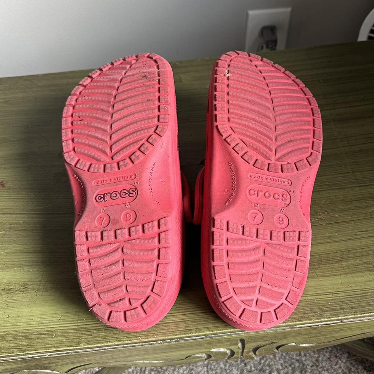 Crocs Women's Red Sandals | Depop