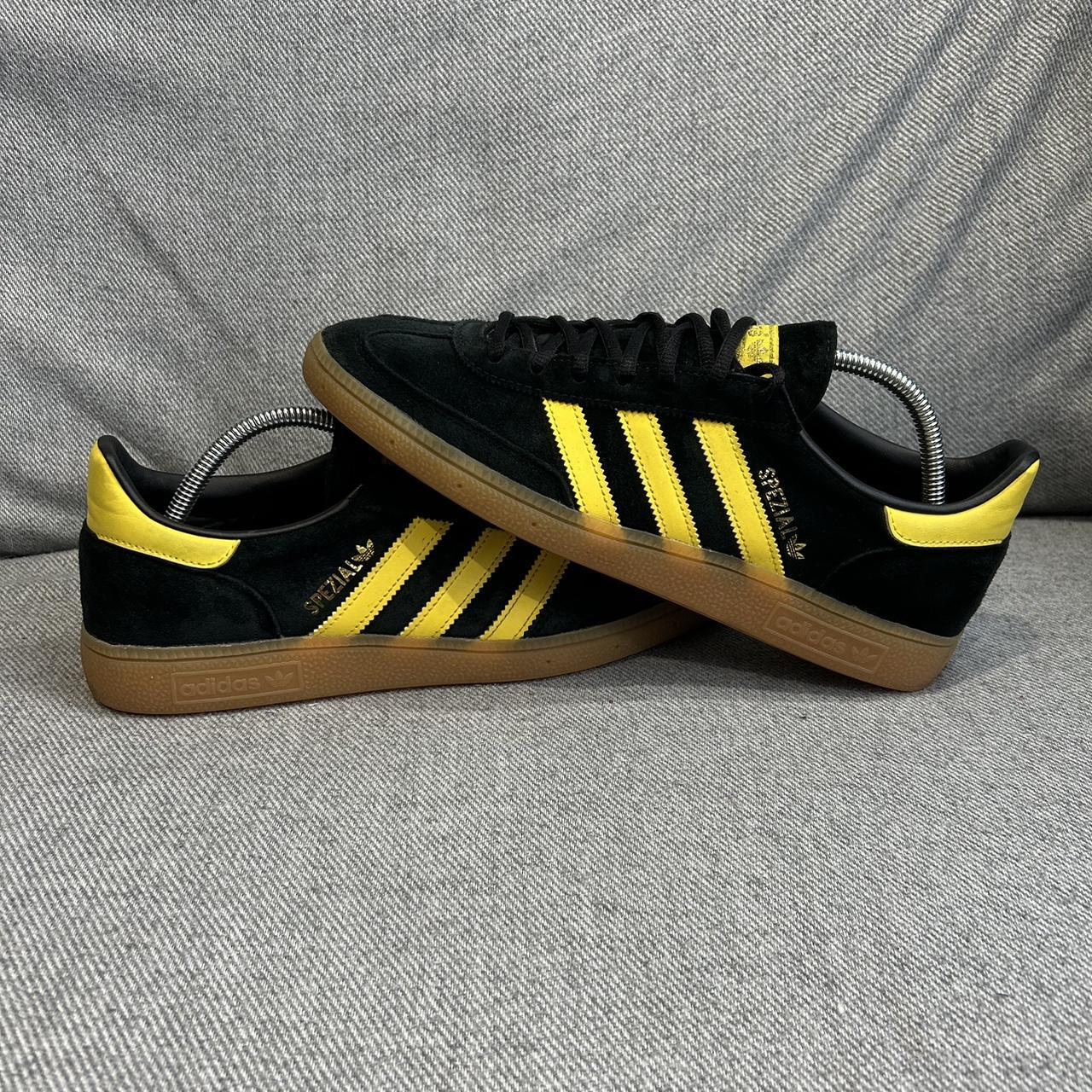 Adidas original black and yellow spezial (gum soles)... - Depop