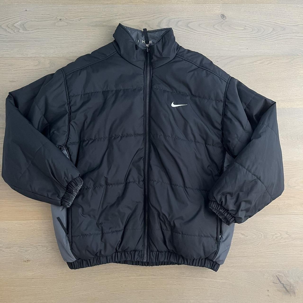 Reversible Nike puffer jacket single small swoosh... - Depop