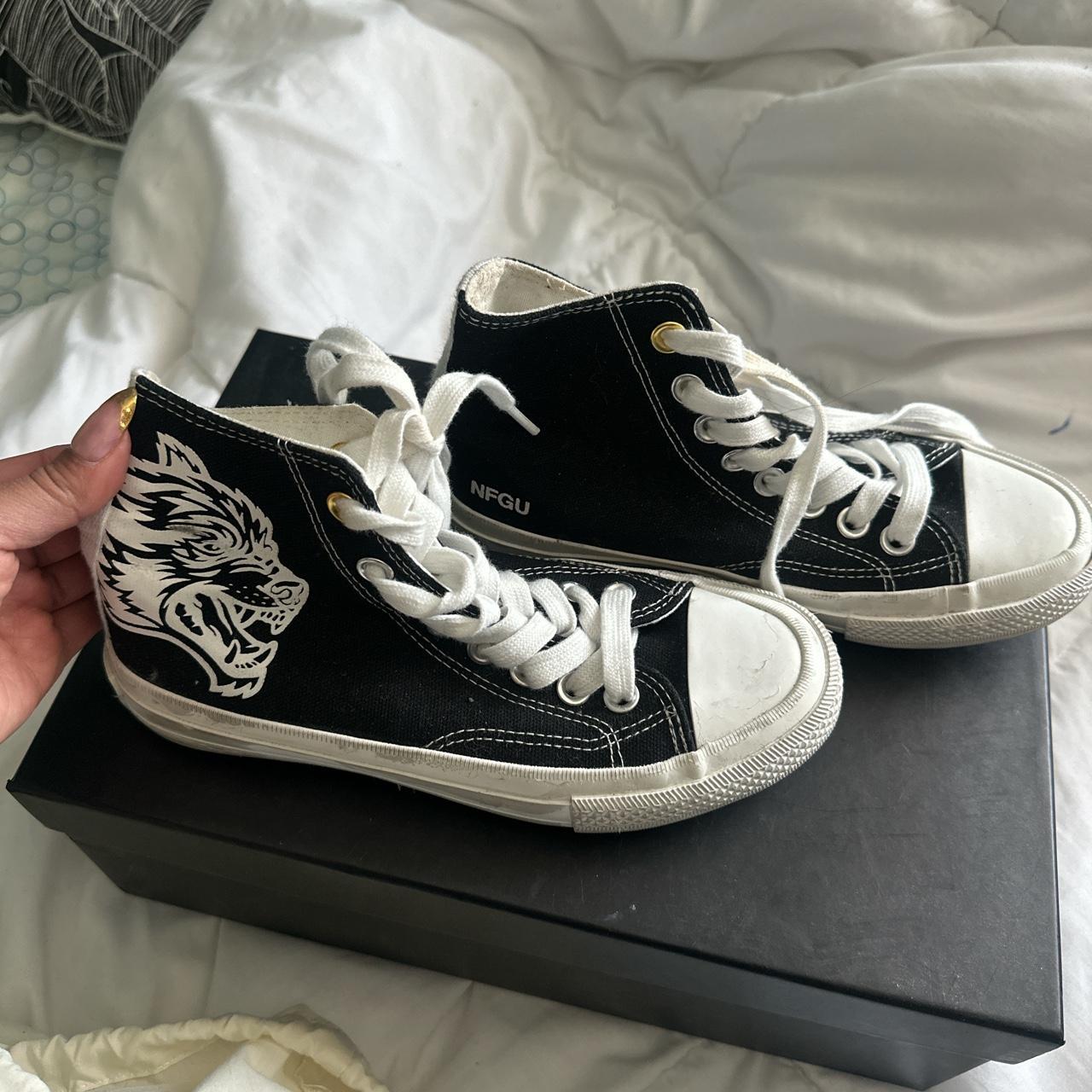 DARC SPORT high top sneaker in black light scuffs... - Depop