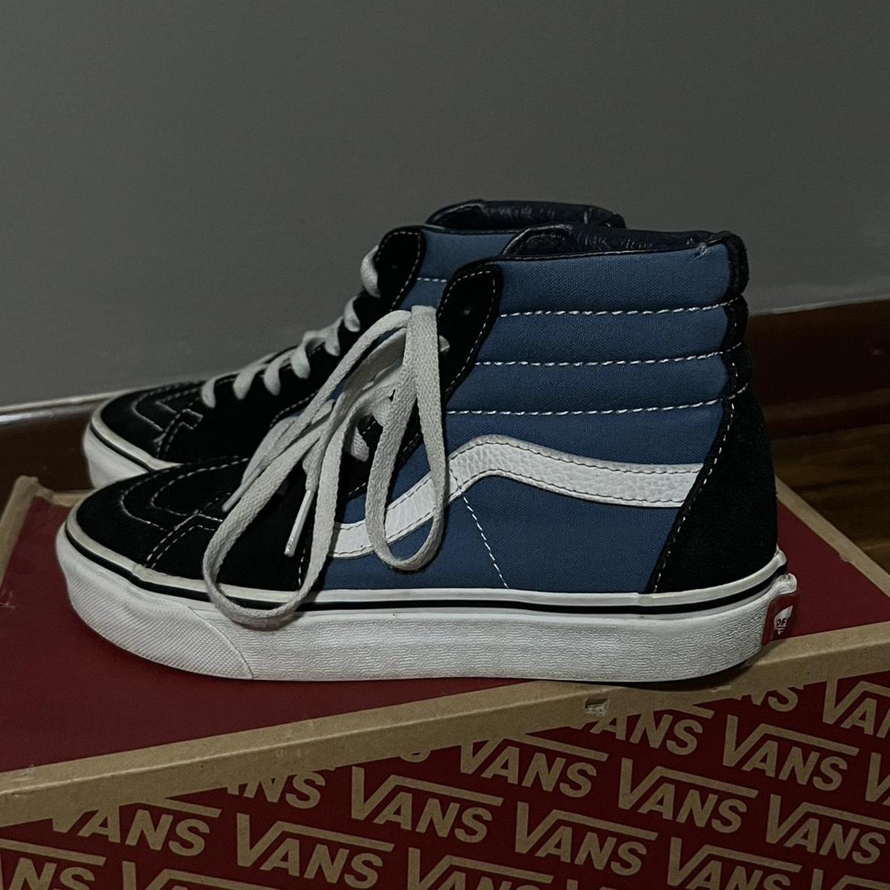 Navy Hightop Vans •Size 5 M/ 6.5 W •Worn quite a... - Depop