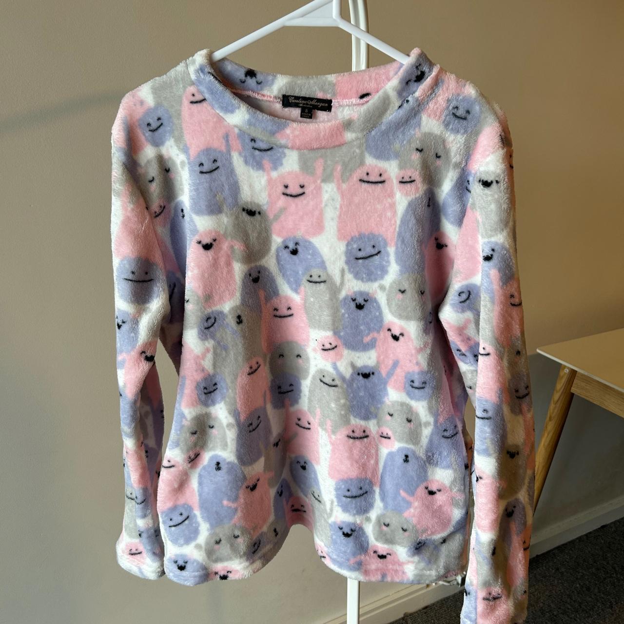 - Colourful Fleece Pyjama Top - Perfect condition,... | Depop