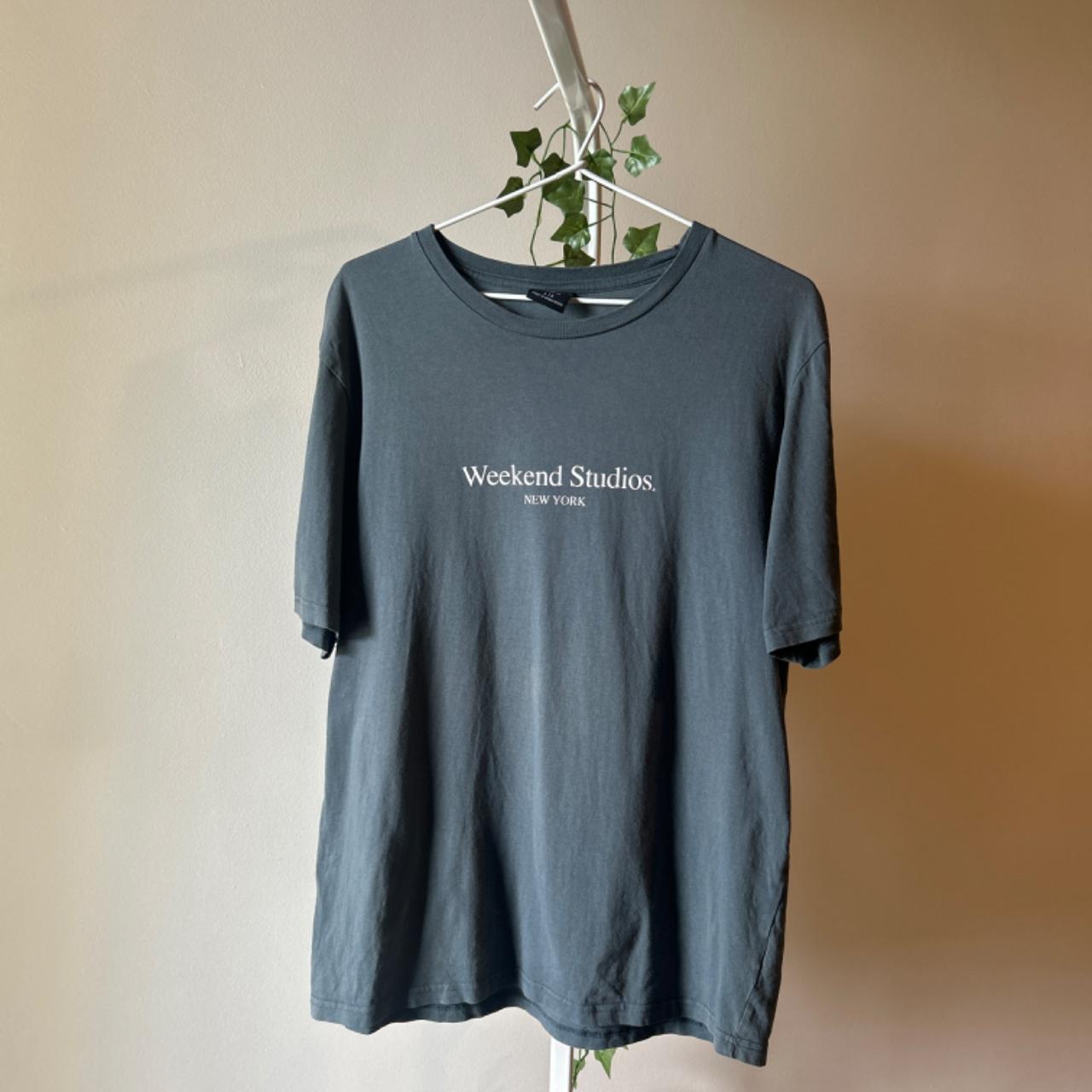 - "Weekend Studios" T-Shirt - Size men's large (but... - Depop