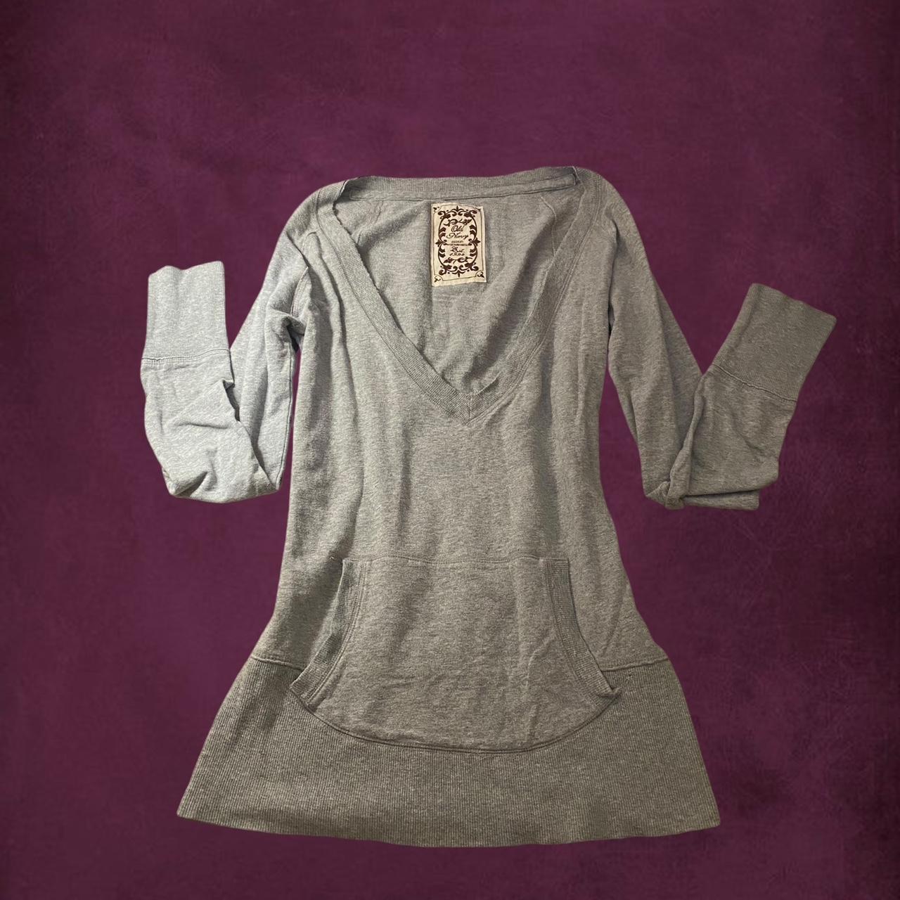 Old Navy size: medium vintage grey v-neck... - Depop