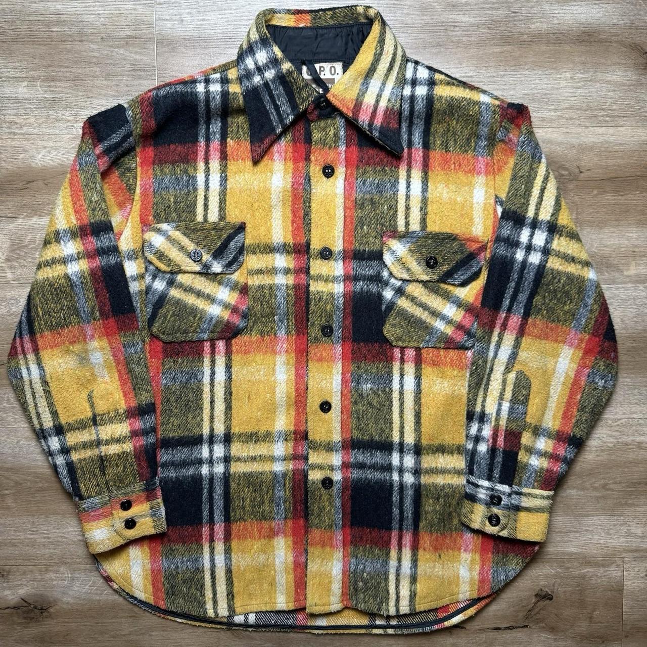 CPO Montgomery Ward Shirt Men Medium Plaid Shacket... | Depop