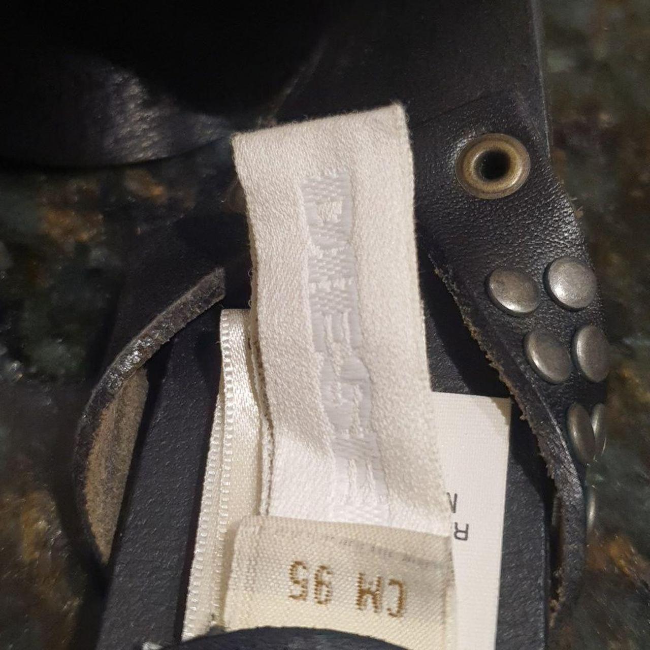 Diesel red tag leather belt - Depop